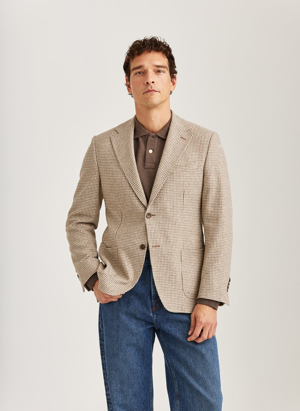 Wool Silk Check Jacket – Urban Modern